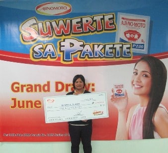Ajinomoto Swerte sa Pakete Raffle Promo Millionaire | Ajinomoto ...